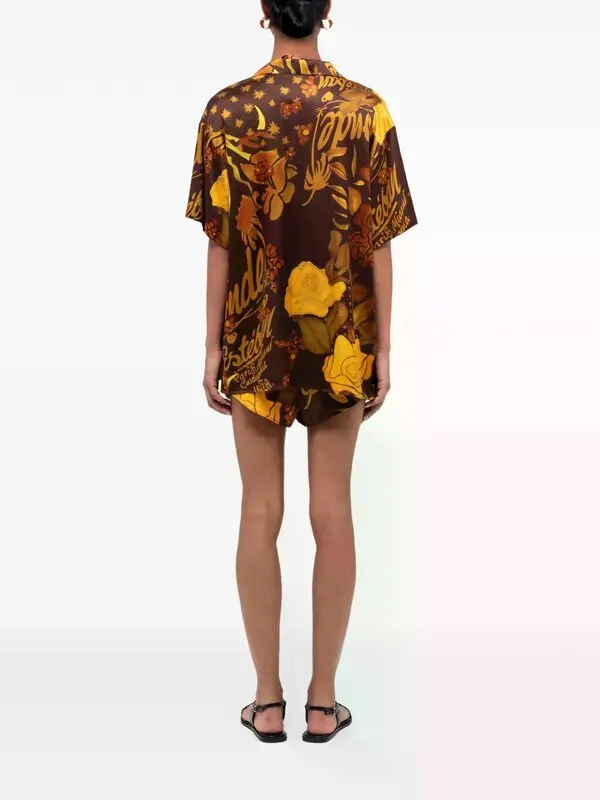 DONDE ESTEBAN Veranera Floral-print Shorts - Brown