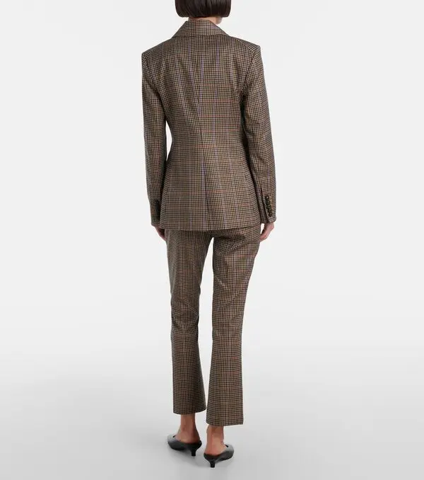 Veronica Beard Arte Checked Slim Pants