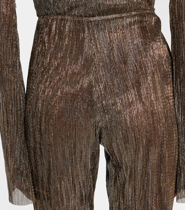 CALA DE LA CRUZ Metallic Flared Trousers