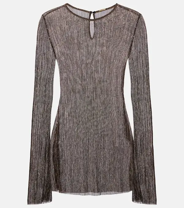 CALA DE LA CRUZ Loretta Lame Top - Brown
