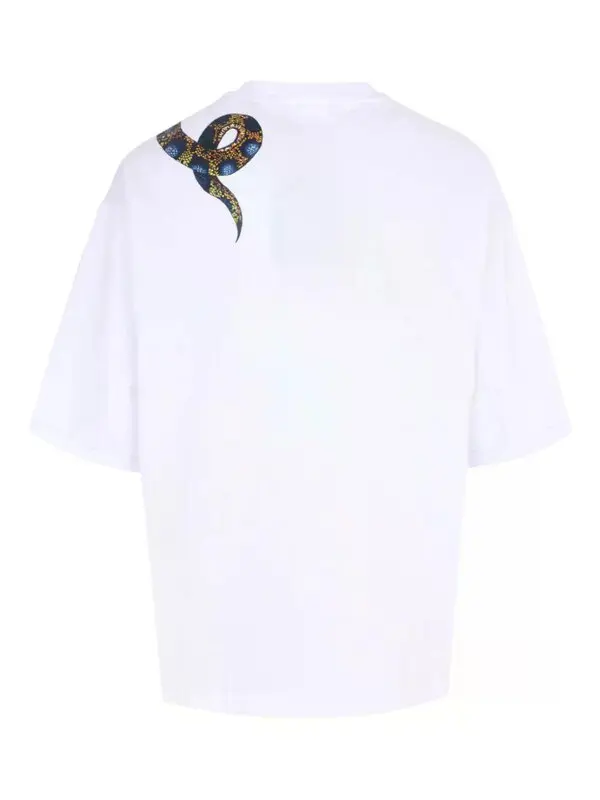 Roberto Cavalli Snake-print T-shirt - White