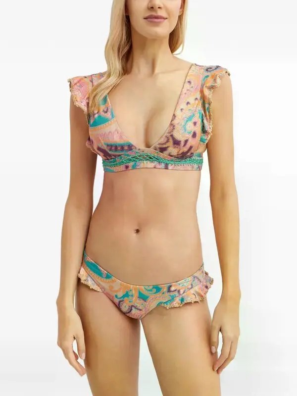 DEL MAAR Huru Ruffled Bikini Top