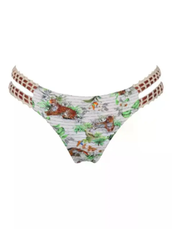 DEL MAAR Del Mar Kuchi Crochet Detail Bikini Bottoms - White