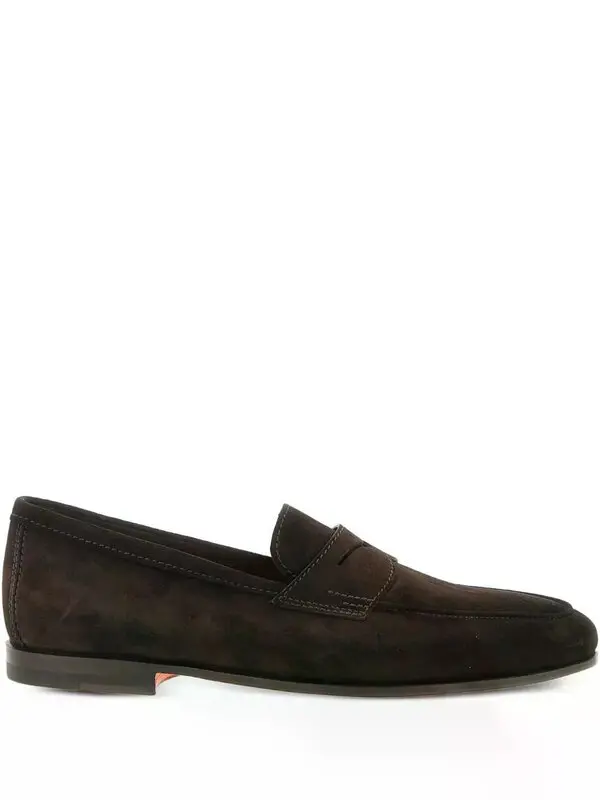 Santoni Carlos Suede Loafers - Brown