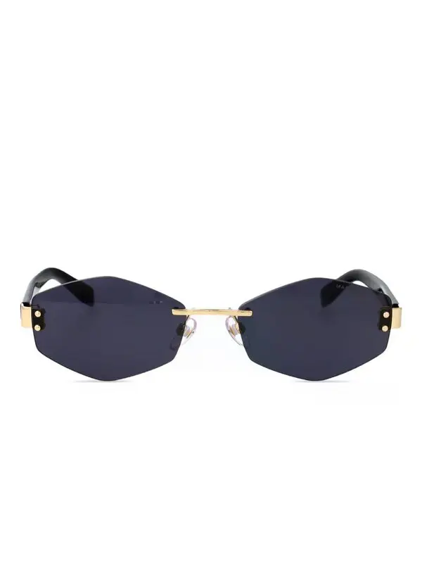 Marc Jacobs Rimless Geometric Sunglasses - Gold