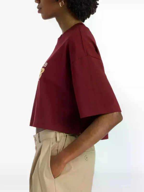NEW BALANCE Cropped Crewneck T-shirt With Chest Logo