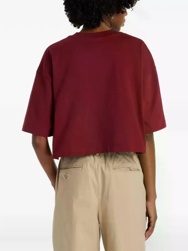 NEW BALANCE Cropped Crewneck T-shirt With Chest Logo