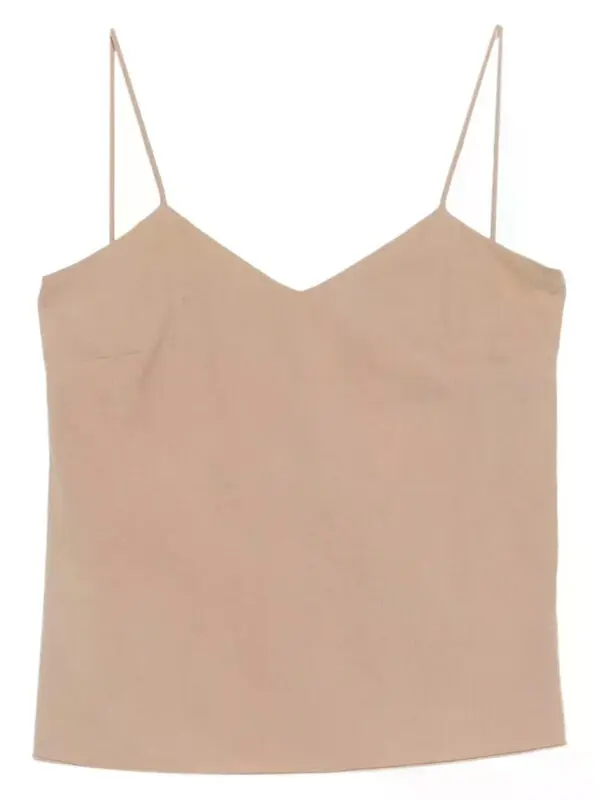 Max Mara V-neck Spaghetti Strap Top - Neutrals