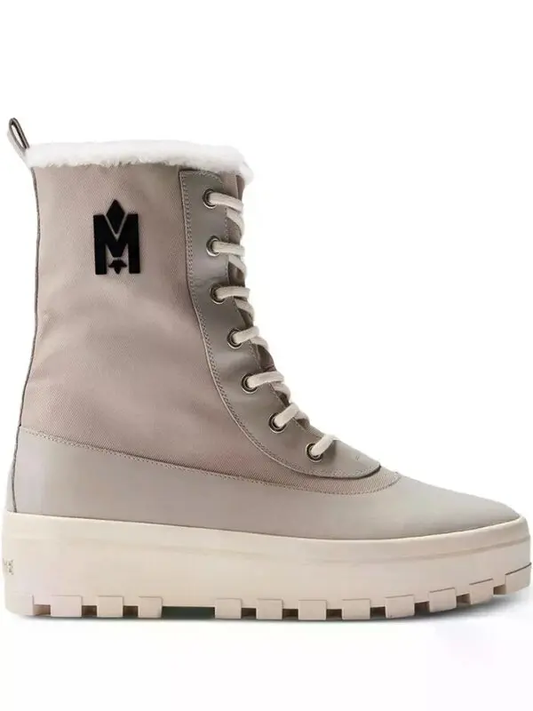 Mackage Hero Logo-embellishment Lace-up Boots - Neutrals