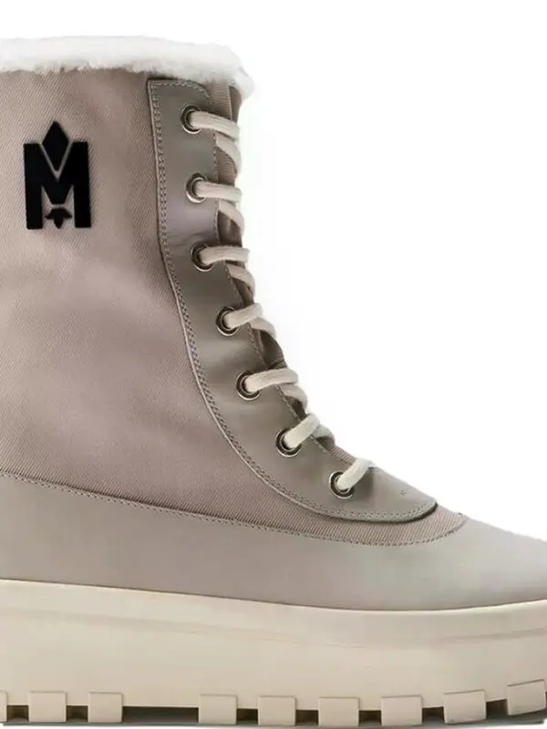 Mackage Hero Logo-embellishment Lace-up Boots - Neutrals