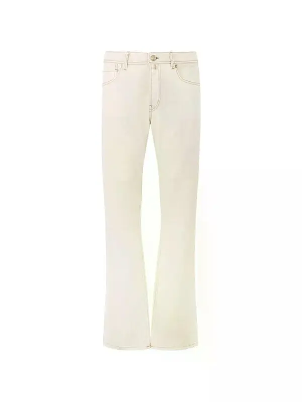BILLIONAIRE Embroidered Pocket Jeans - Neutrals