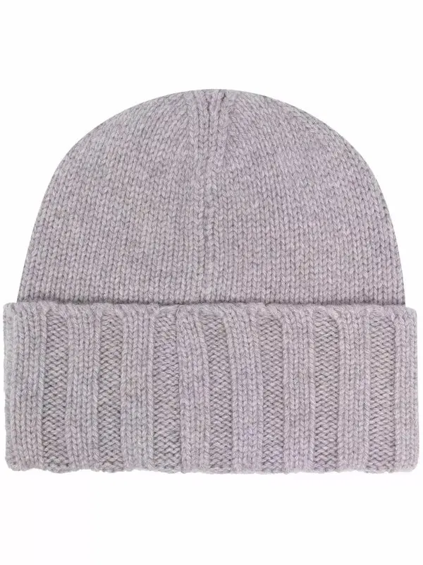 Emporio Armani Cashmere Beanie Hat - Grey