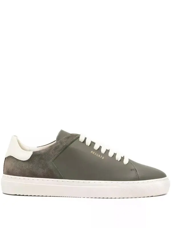 Axel Arigato Clean 90 Split Suede-panel Sneakers - Green