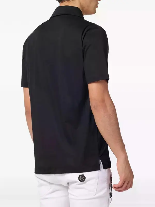 Philipp Plein Hexagon-logo Polo Shirt - Black