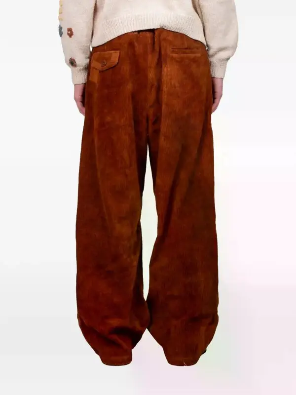STORY MFG. Corduroy Patch Trousers - Brown