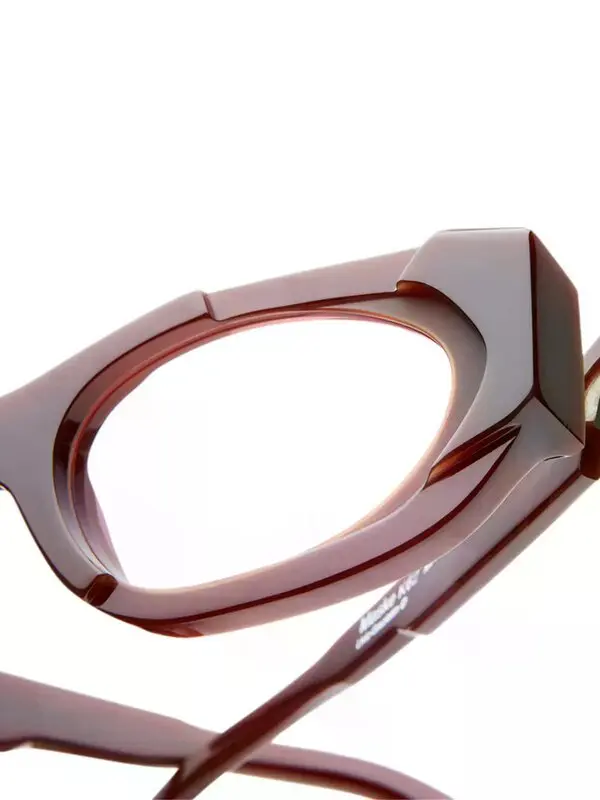 KUBORAUM Geometric-shape Eyeglasses - Brown