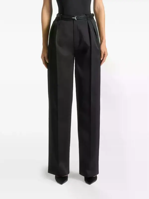 Manière De Voir Maniere De Voir Julie Pleated Detail Trousers - Black