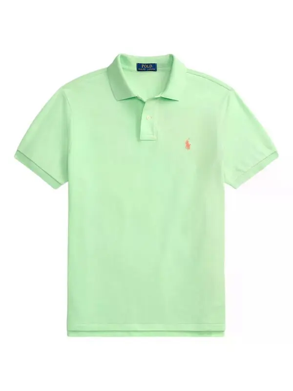 Polo Ralph Lauren Embroidered-logo Piqué Polo Shirt - Green