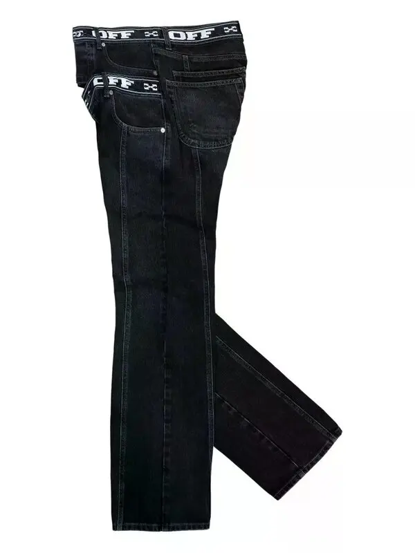Off-White Logo Band Skate Jeans