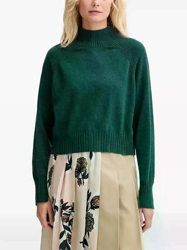 TWINSET Ribbed Turtleneck Sweater - Green