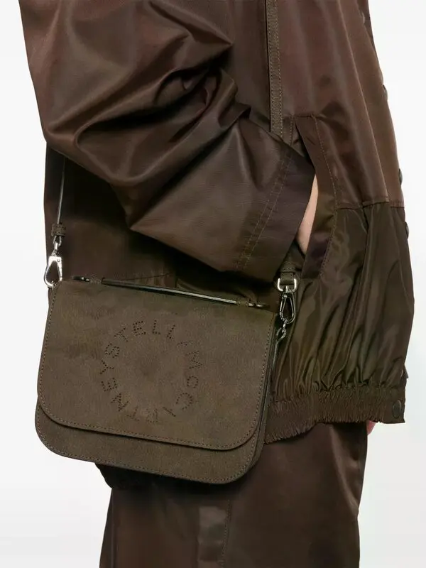 Stella McCartney Logo Perforated Cross Body Bag - Brown