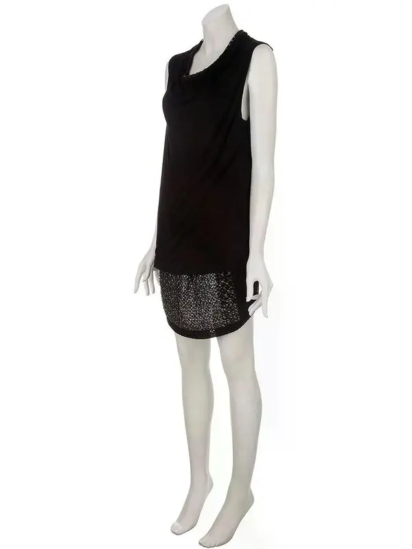 Sharon Wauchob Cotton And Silk-mix Mini Skirt With Mesh Detail - Black