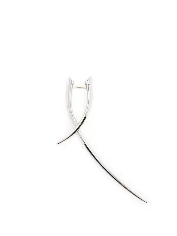 SHAUN LEANE Sabre Statement Crossover Single Earring - Silver
