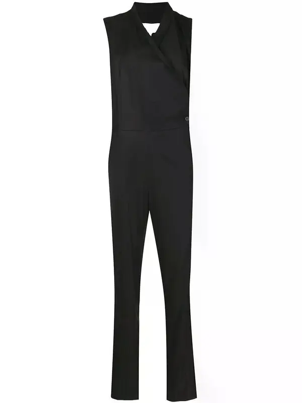 MAISON MARGIELA Wool Blend Sleeveless Wrap Jumpsuit - Black