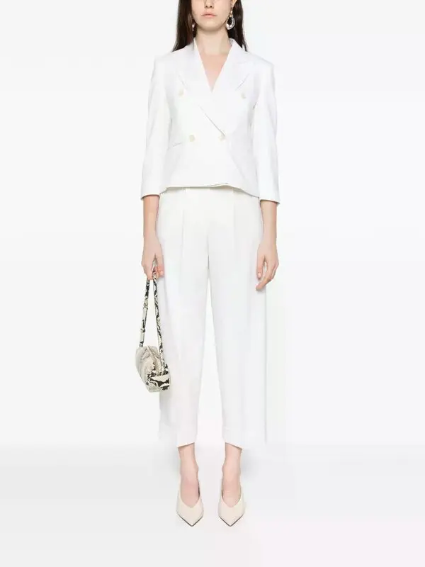 Max Mara Double-breasted Peak Lapel Blazer - Neutrals