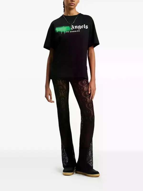 Palm Angels Spray City Los Angeles Dripping Logo T-shirt - Black