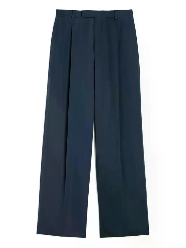 JIL SANDER Wide-leg Pressed Crease Trousers - Blue
