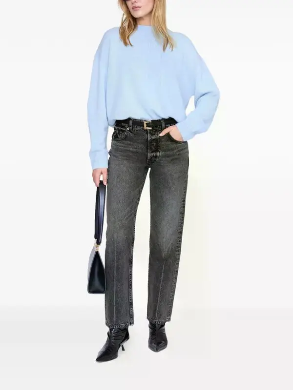ANINE BING Lee Crew-neck Sweater - Blue