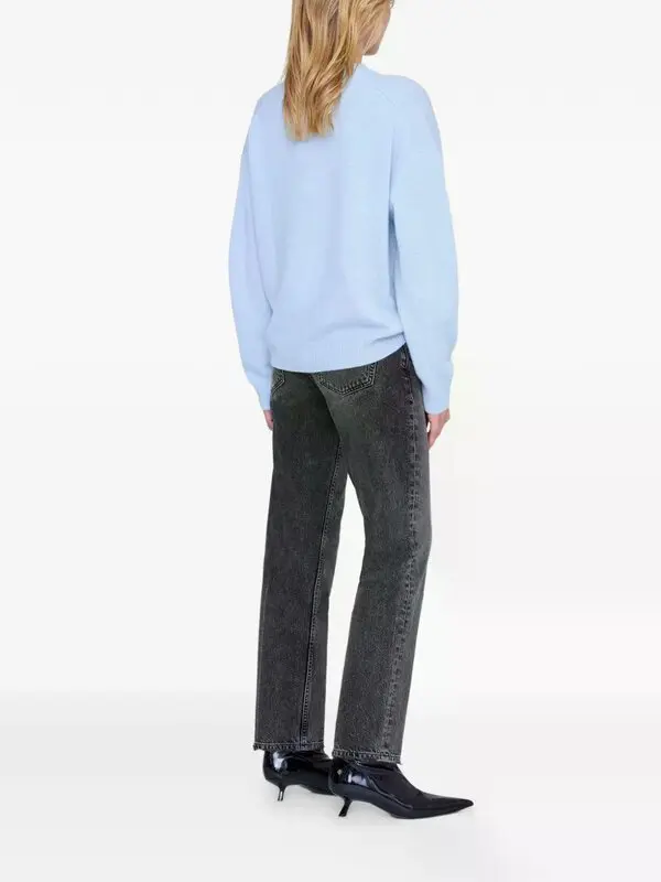 ANINE BING Lee Crew-neck Sweater - Blue