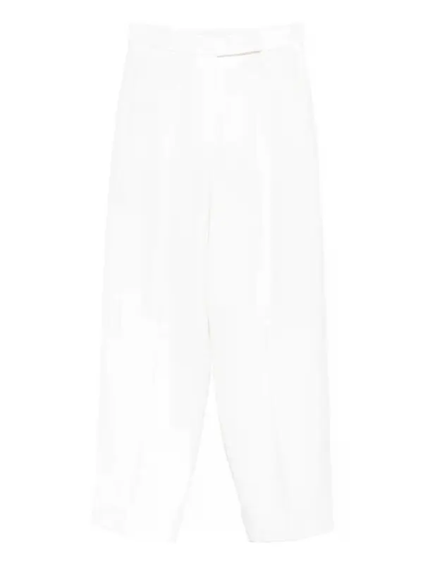 Max Mara Pleated Cream Trousers