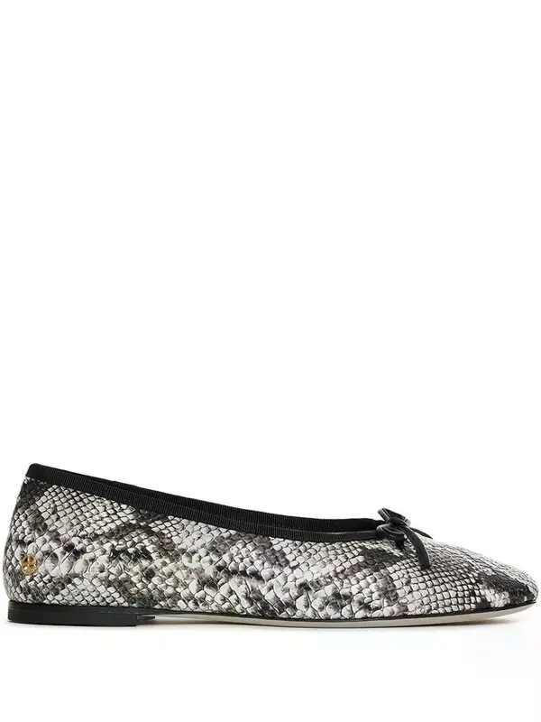 ANINE BING Jamie Bow Flats - White