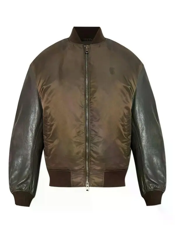 ALLSAINTS Myler Bomber Jacket With Leather Sleeves