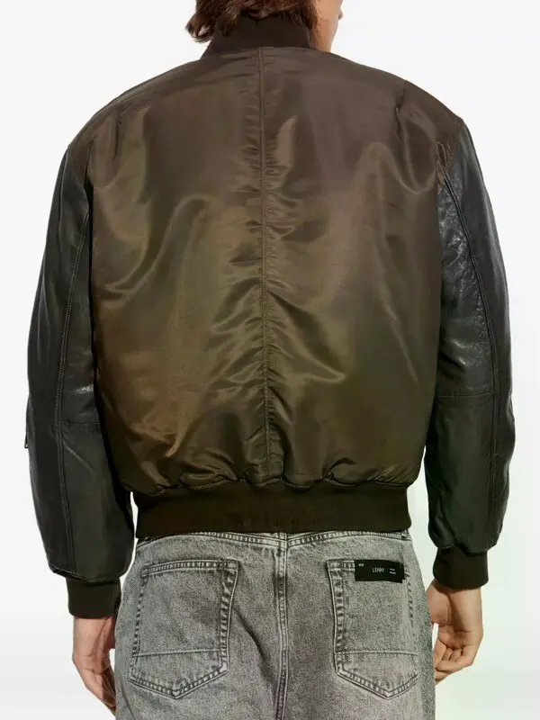 ALLSAINTS Myler Bomber Jacket With Leather Sleeves
