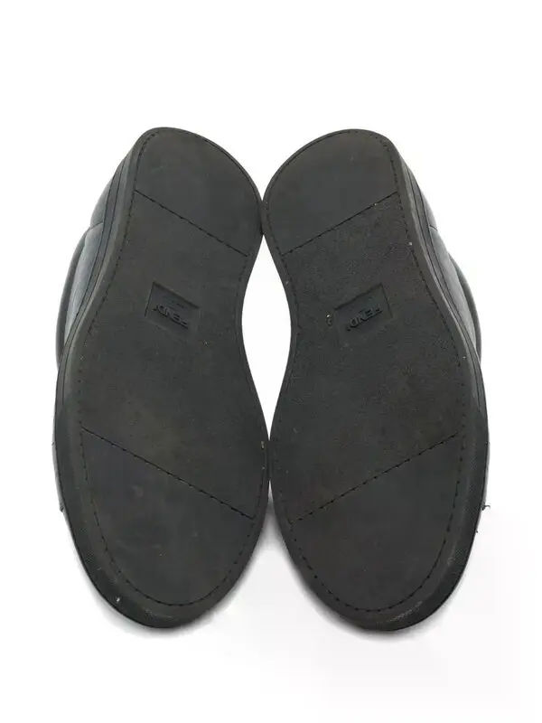 Fendi Monster Eye Leather Sneakers