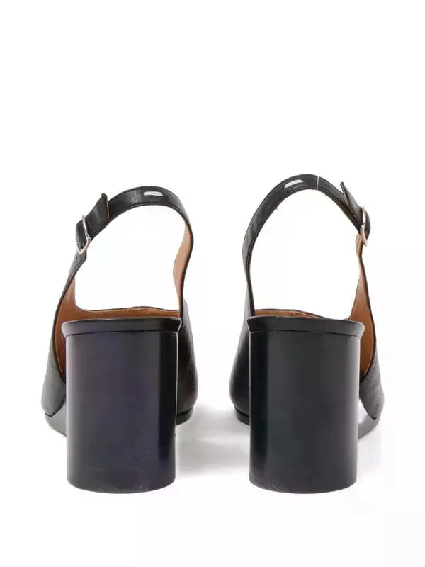 MAISON MARGIELA Tabi Wedge Leather Pumps - Black