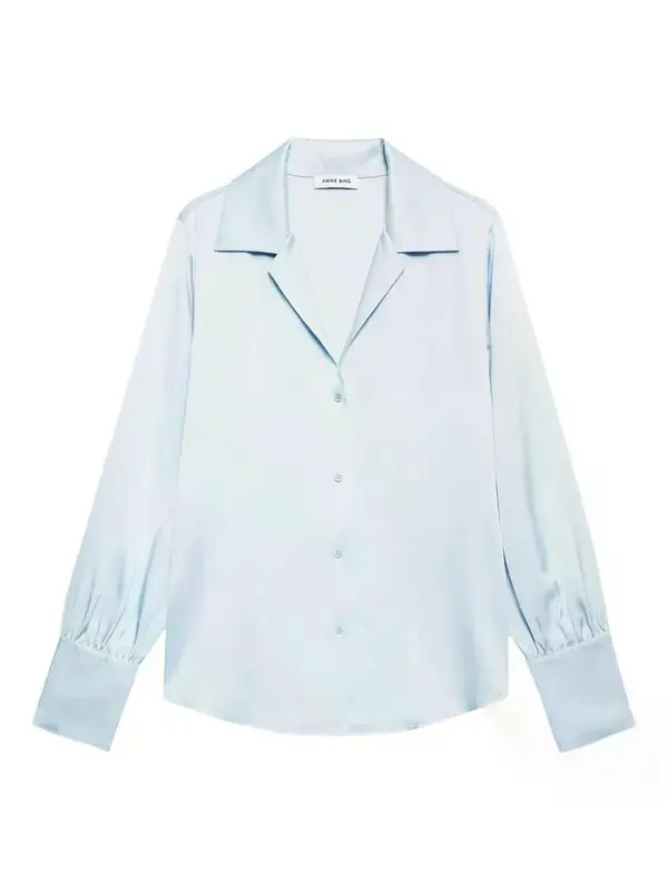 ANINE BING Bethany Button Shirt - Blue