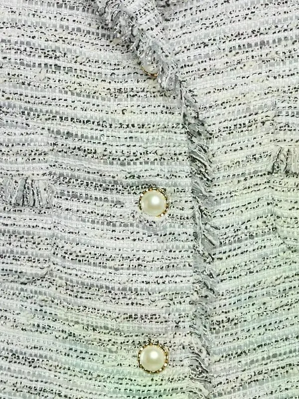 VERONICA VIRTA Button-embellished Tweed Blazer
