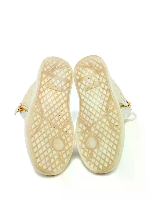 GIUSEPPE ZANOTTI Kriss Embossed-leather High-top Lace-up Sneakers