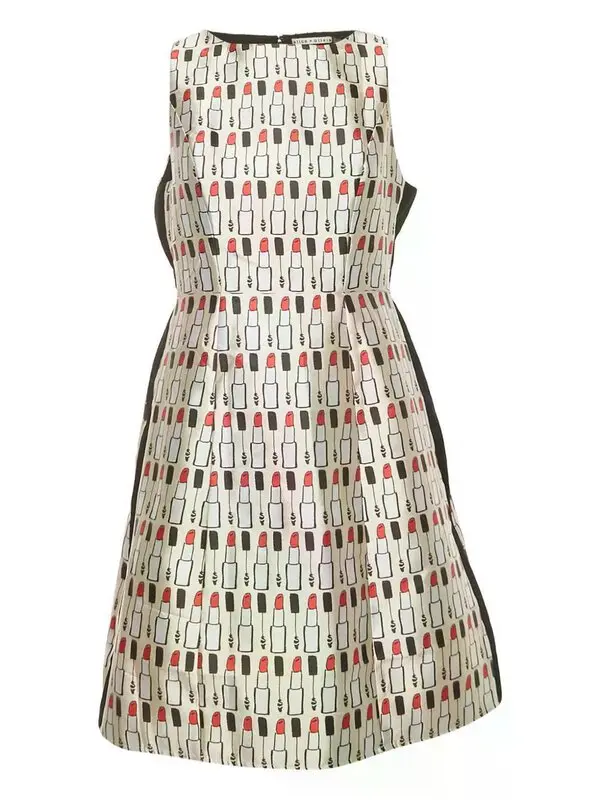 Alice + Olivia Jacquard Lipstick Dress - Neutrals
