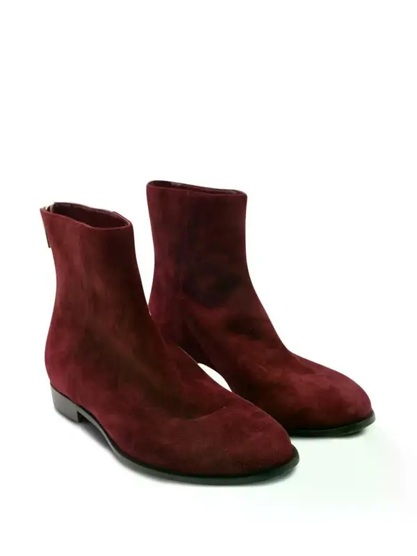 JIMMY CHOO Suede Ankle Boots With Rear Zip Fastening