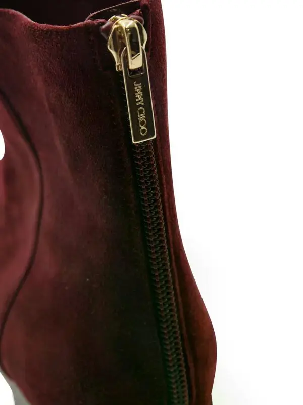 JIMMY CHOO Suede Ankle Boots With Rear Zip Fastening