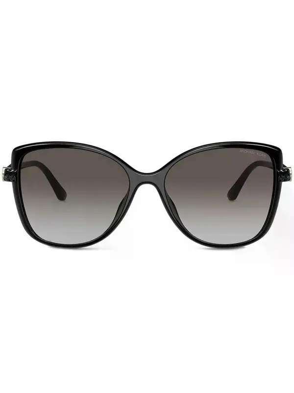 Michael Kors Logo Plaque Cat Eye Sunglasses - Black