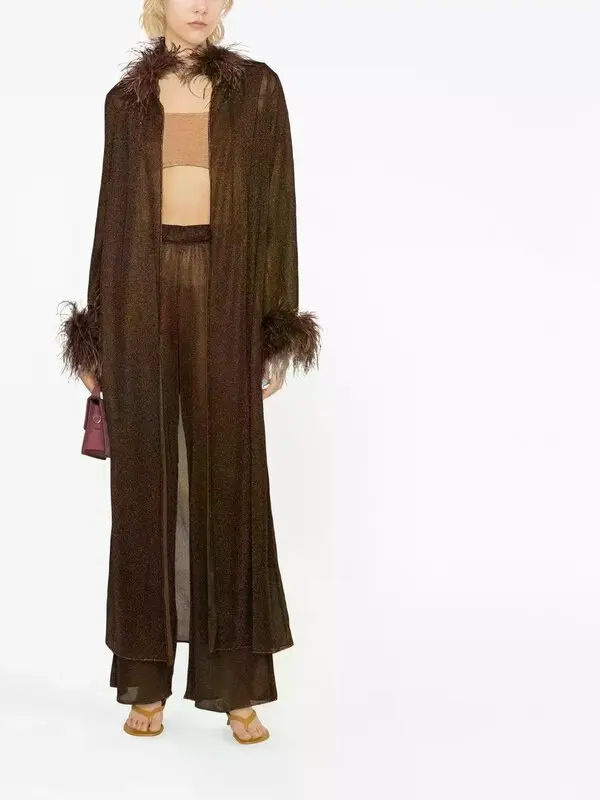Oseree High-waisted Lurex Trousers