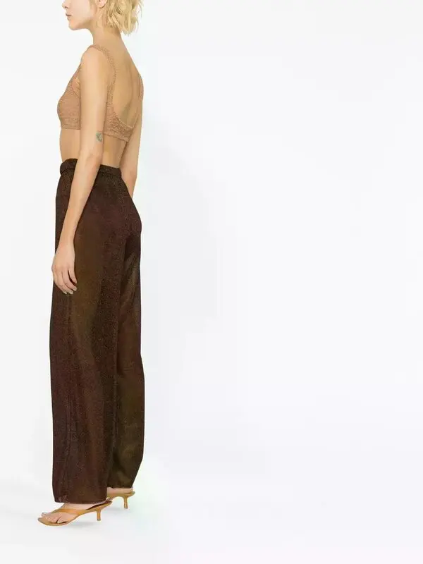 Oseree High-waisted Lurex Trousers