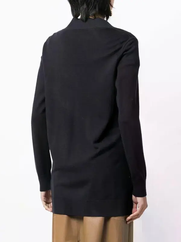 Hermès V-neck Suede Cardigan