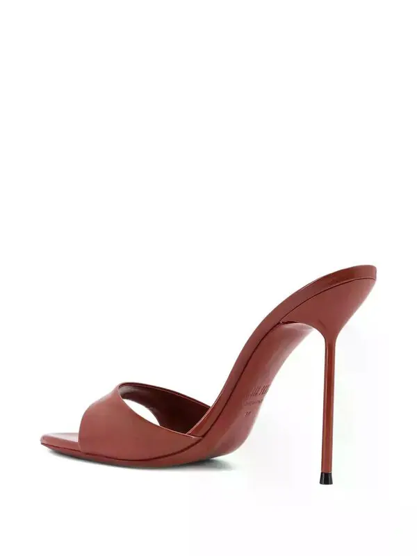 Paris Texas Lidia Stiletto Heel Slip-on Sandals - Brown
